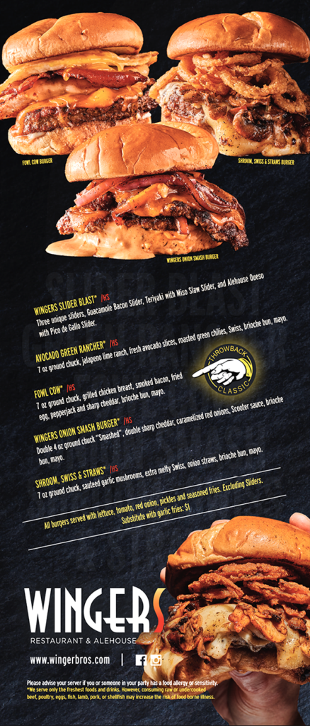 Burger Blast Promotion - WINGERS Restaurant and Bar